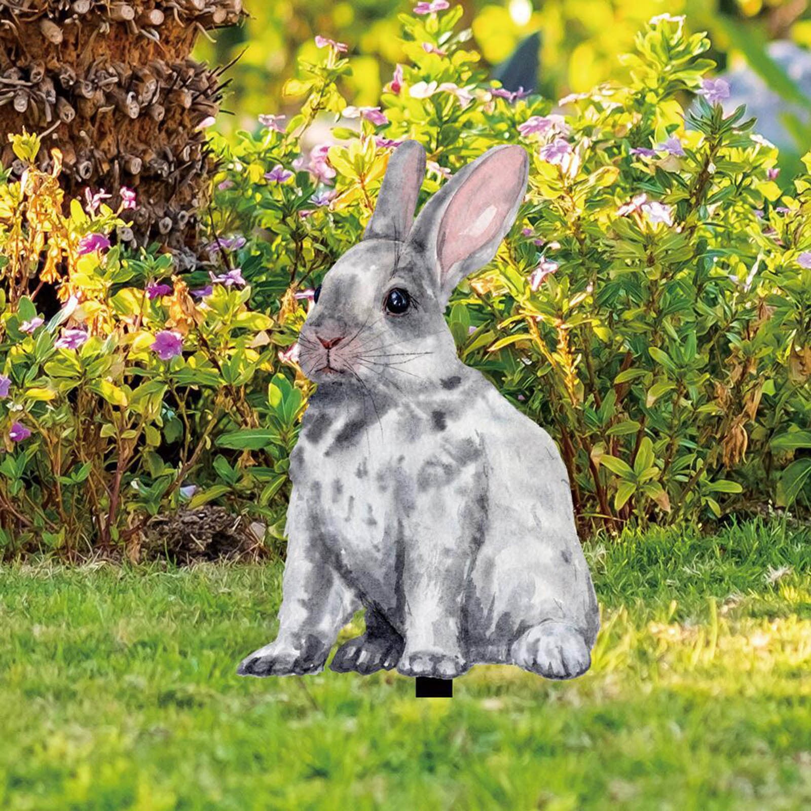 3D Bunny Acrylic Yard Ground Insert Garden Outdoor Holiday Decoration ...