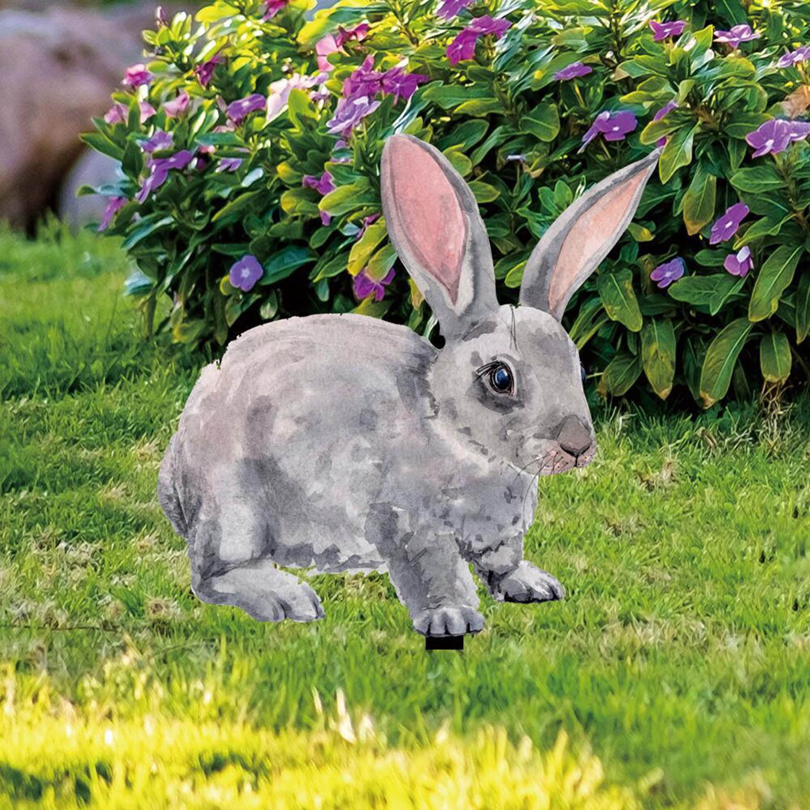3D Bunny Acrylic Yard Ground Insert Garden Outdoor Holiday Decoration ...
