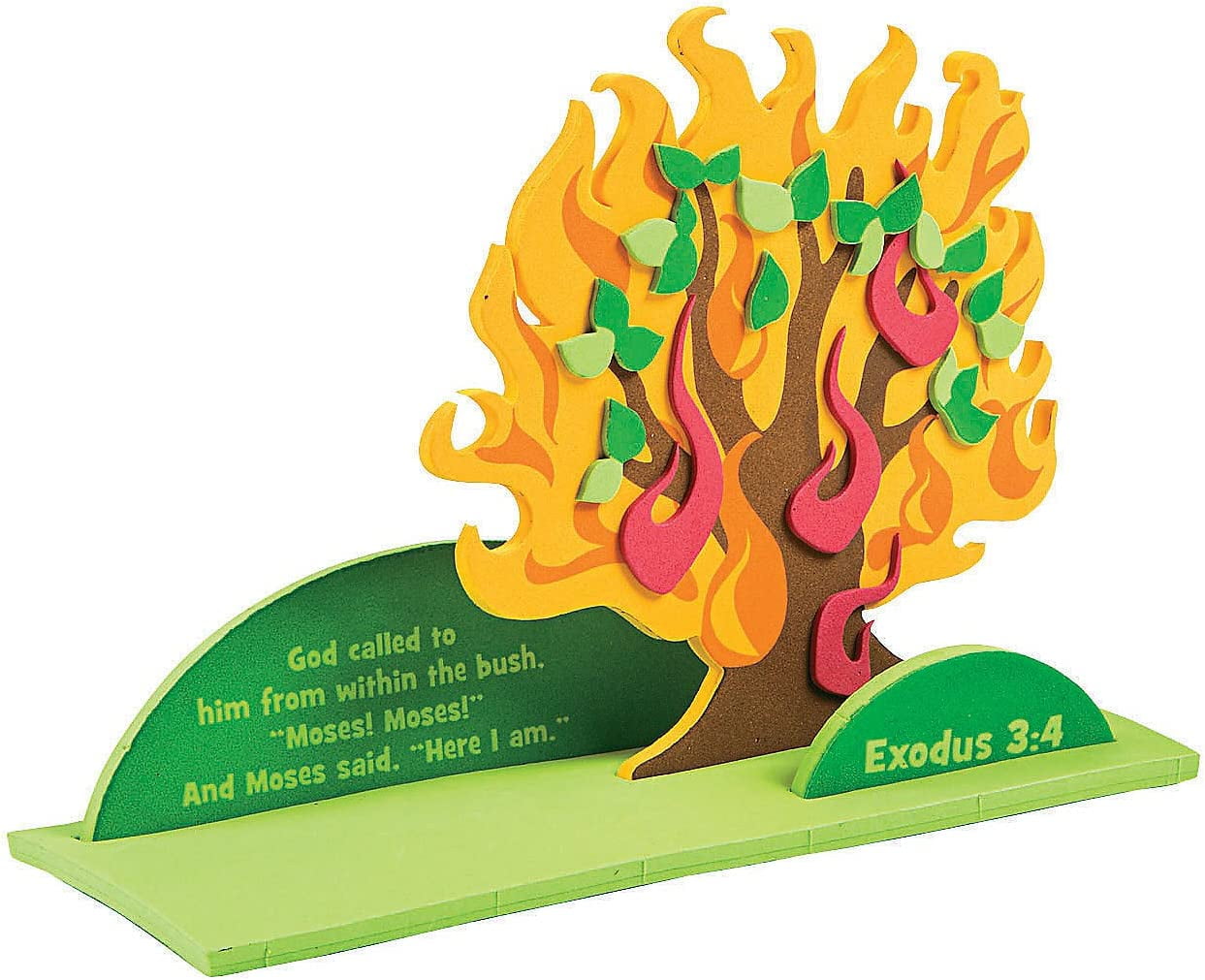 3D Burning Bush Stand-Up Craft Kit - Makes 12 - Crafts for Kids and Fun Home Activities ...