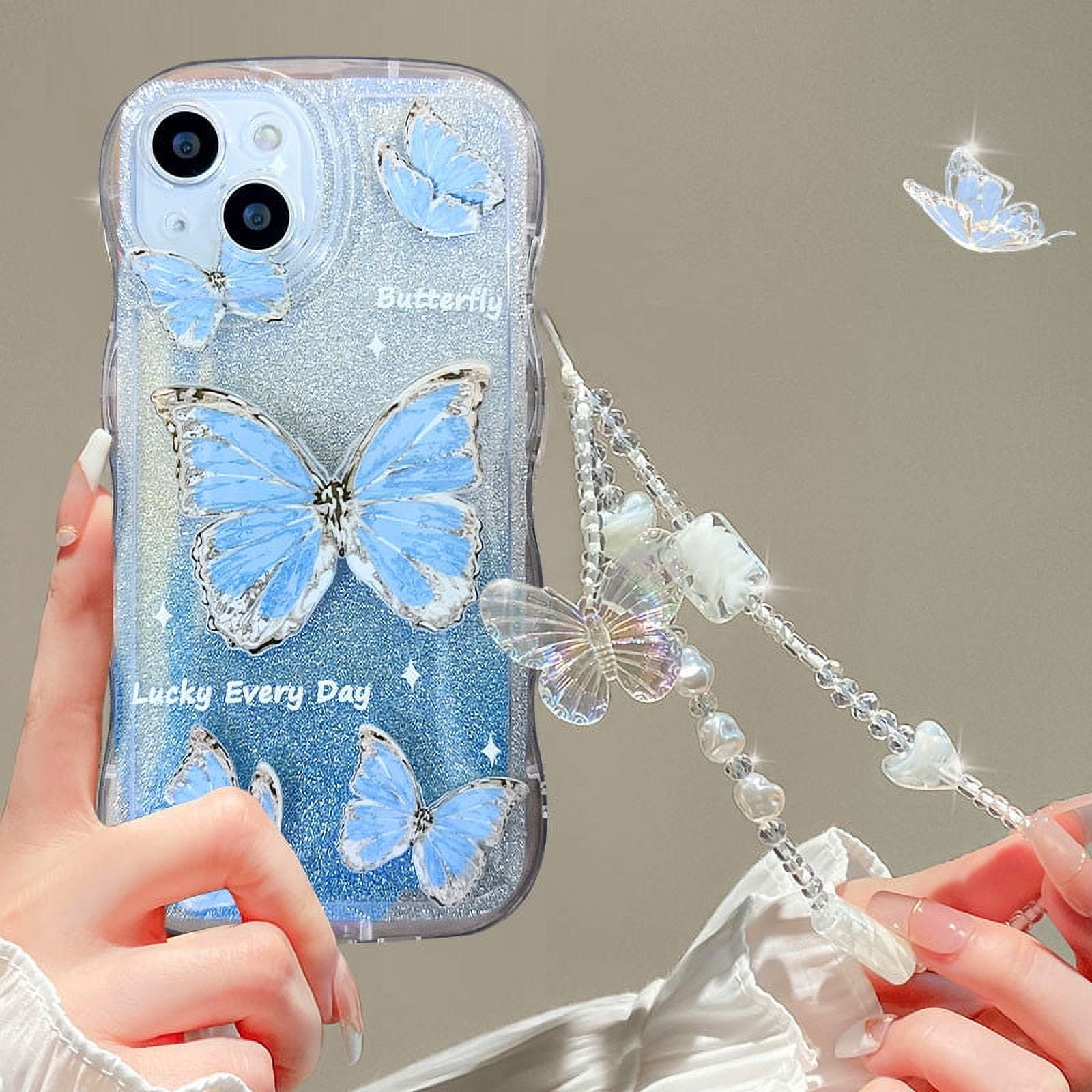 3D Butterfly Bracelet Chain Phone Case For Samsung Galaxy S23 S22 Ultra ...