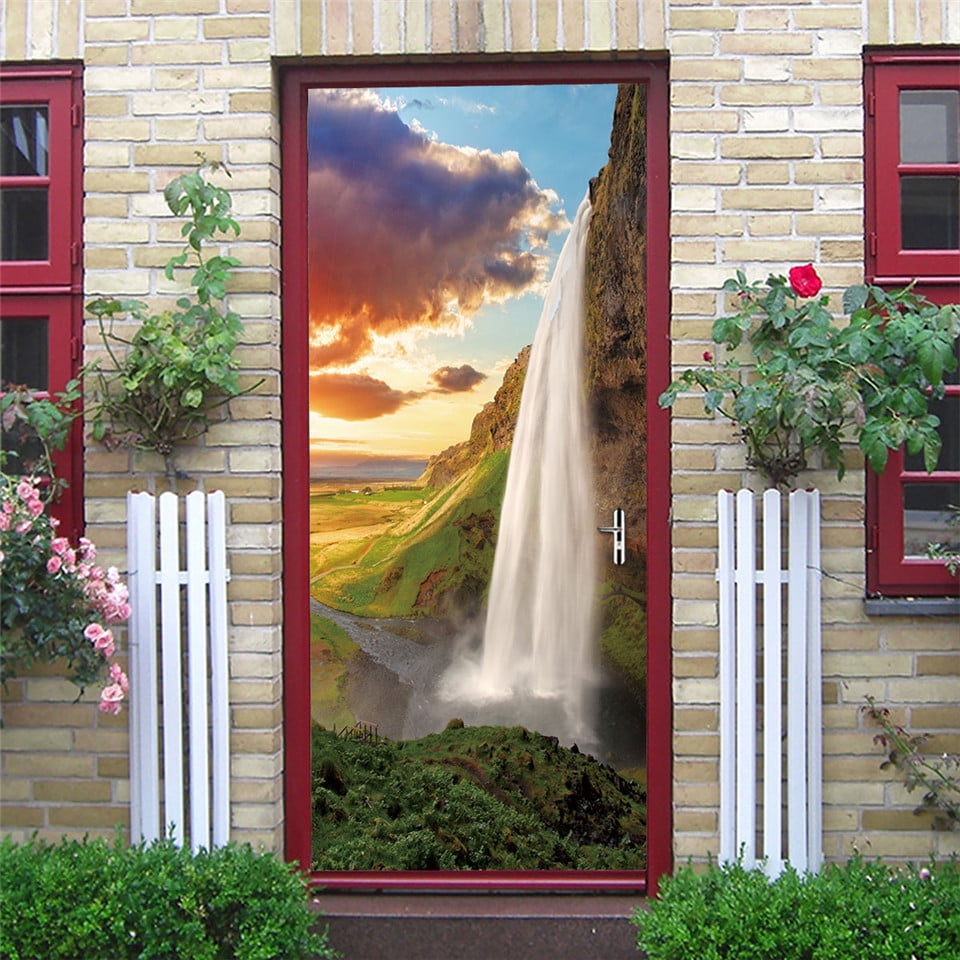 3D Butterfly Door Sticker PVC Self Adhesive Waterproof Wall Mural ...