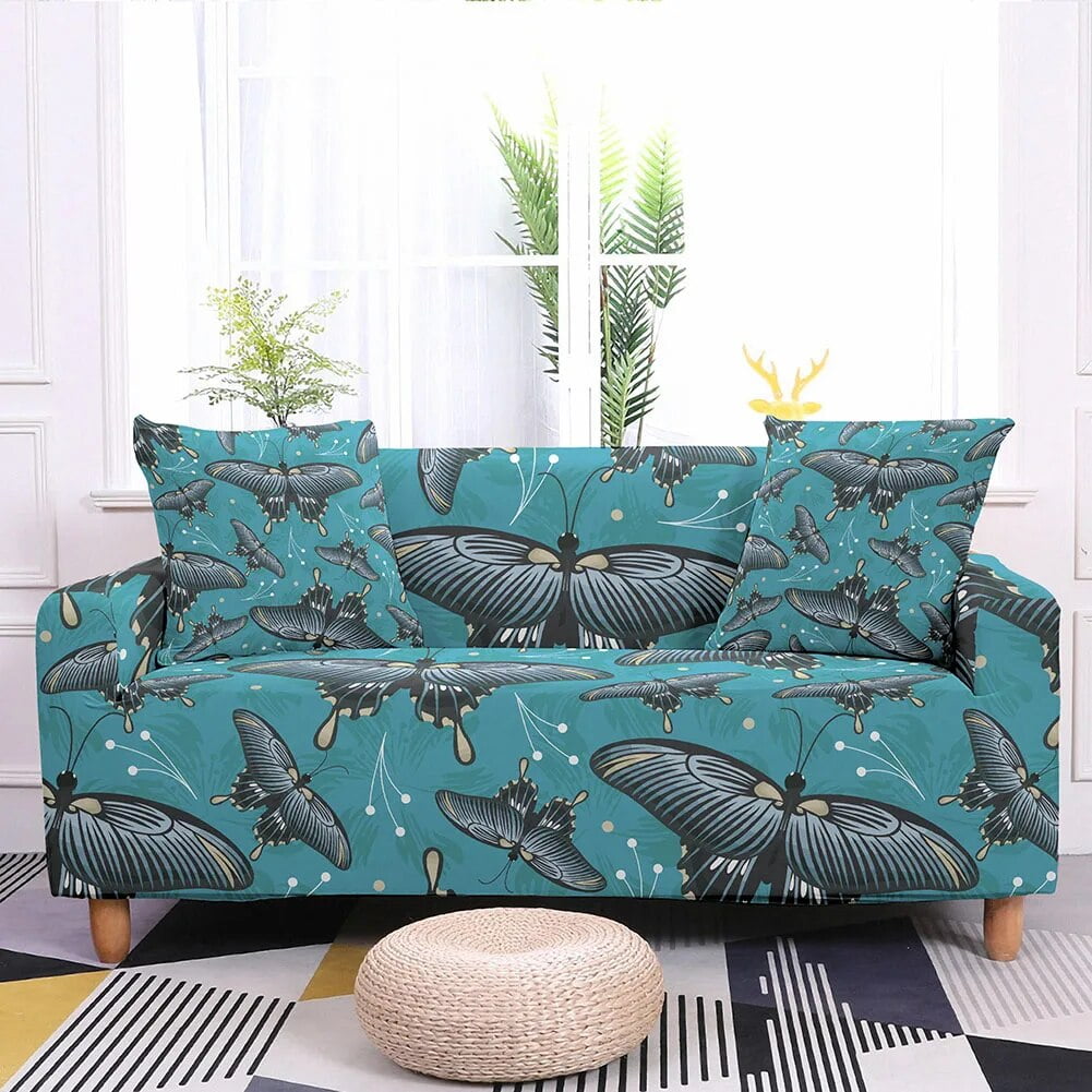 3D Butterfly Print Sofa Cover 1/2/3/4 Seater Couch Cover For Living ...