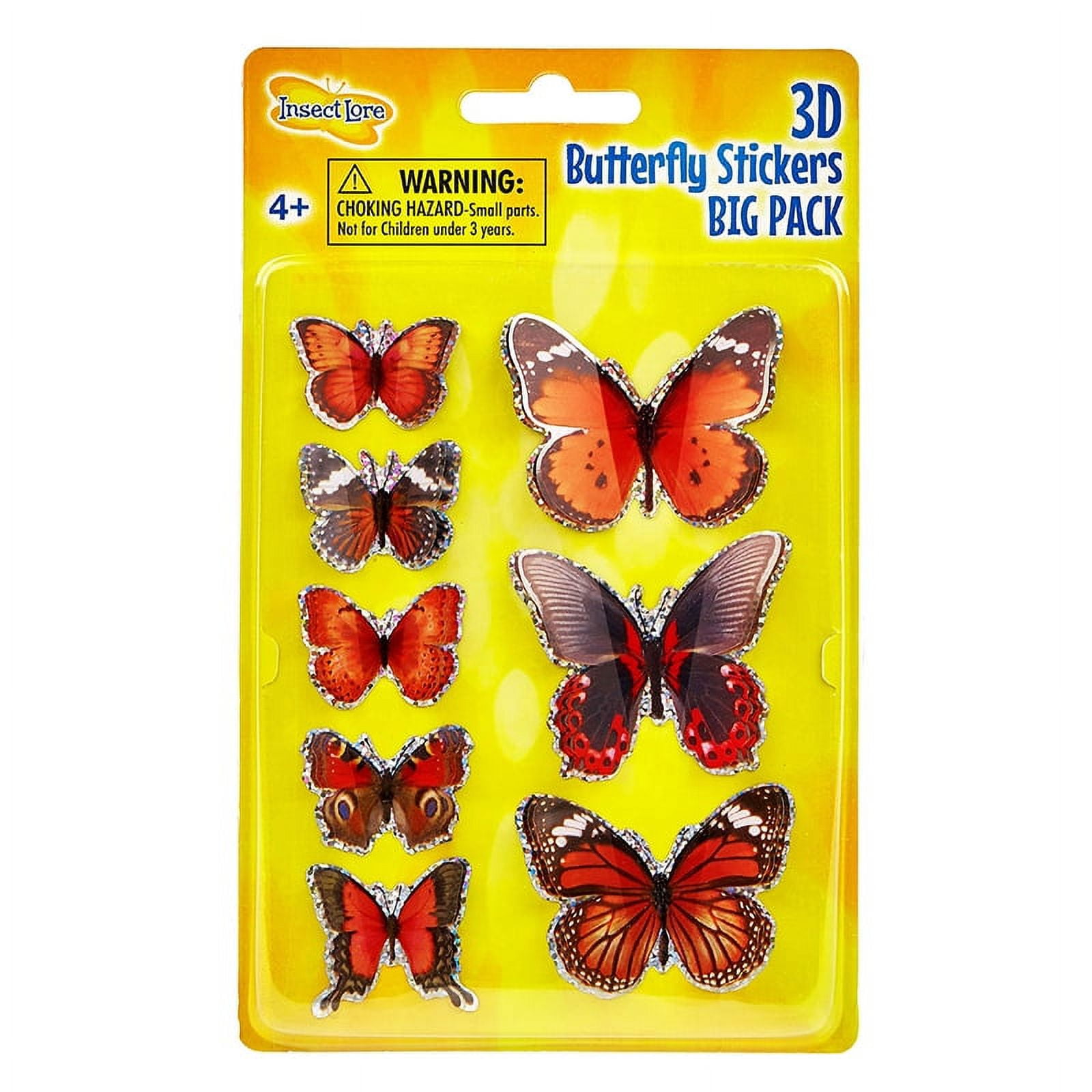 3D Butterfly Stickers BIG PACK | Bundle of 10 Packs - Walmart.com