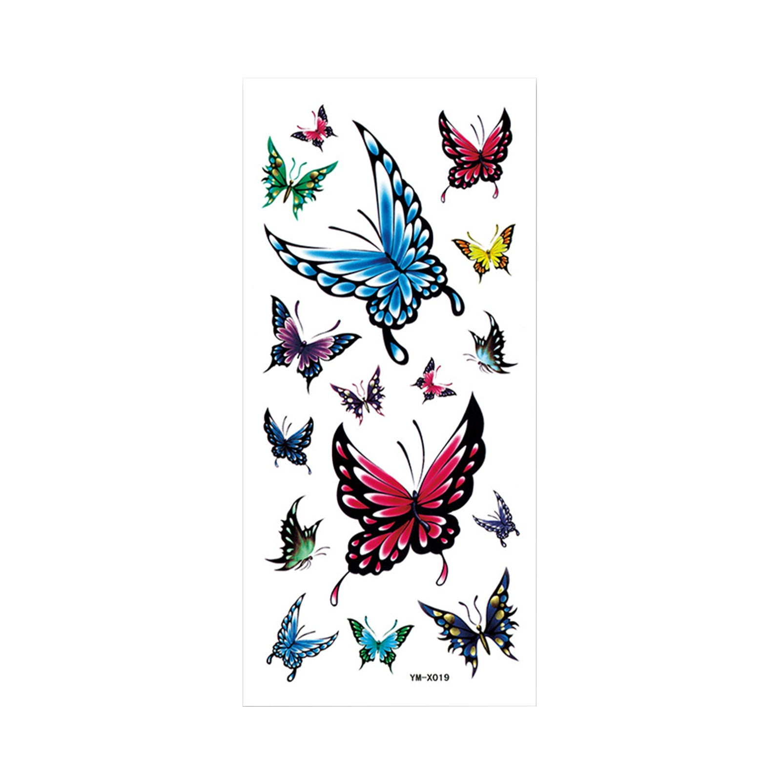 3D Butterfly Tattoos for Women Girls, 30 Sheets 126 PCS Floral Design ...