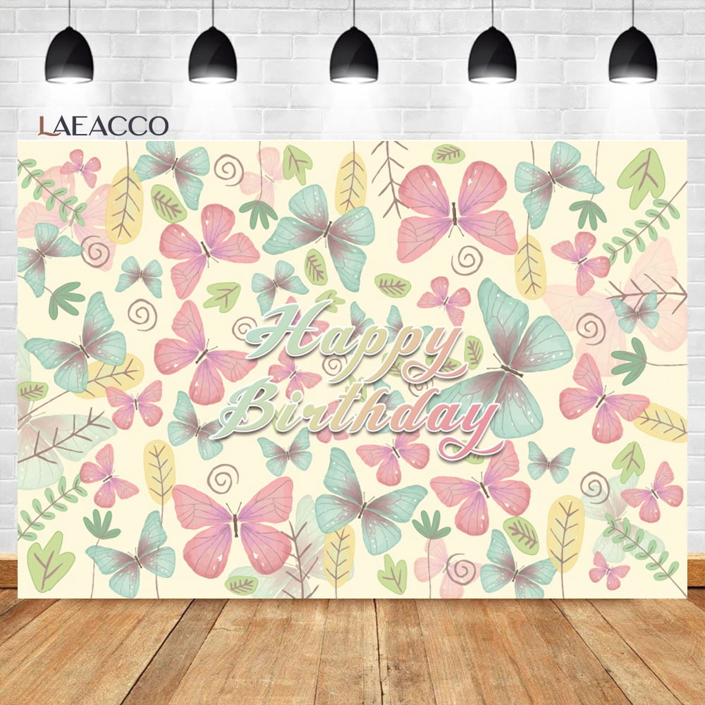 3D Butterfly Wall Backdrop Purple Shiny Pink Floral Interior Decor Baby ...