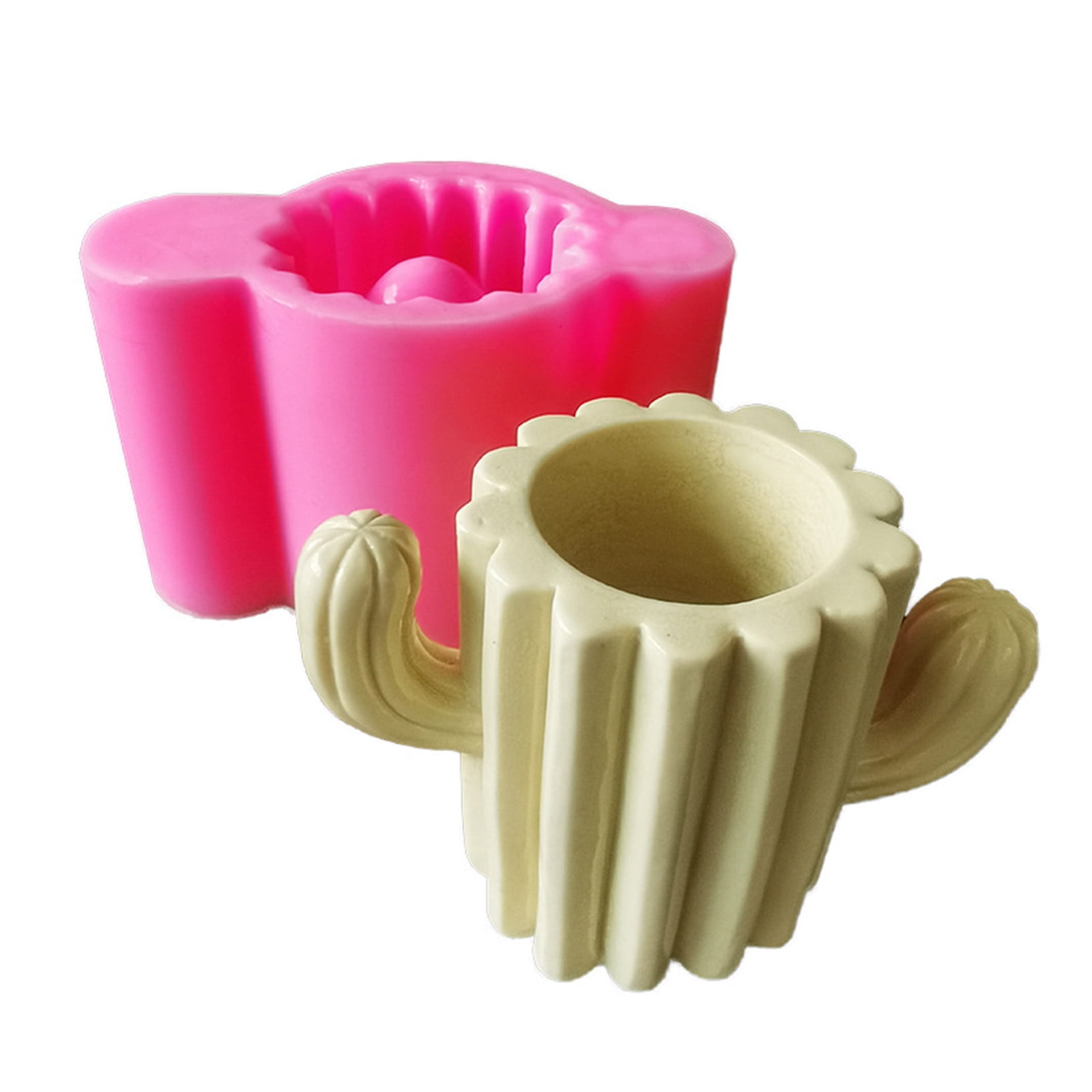 3D Cactus Concrete Silicone Pot Mold Flowerpot Clay Cement Plaster ...