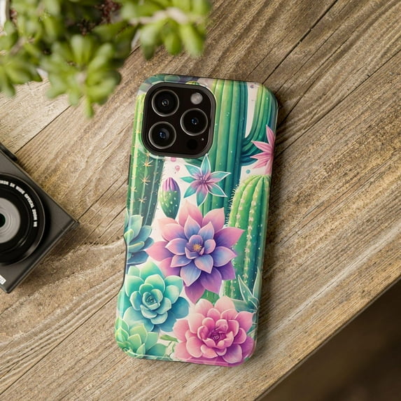 3D Cactus Floral Artistic Desert Botanical Phone Case for iPhone 17 16 ...