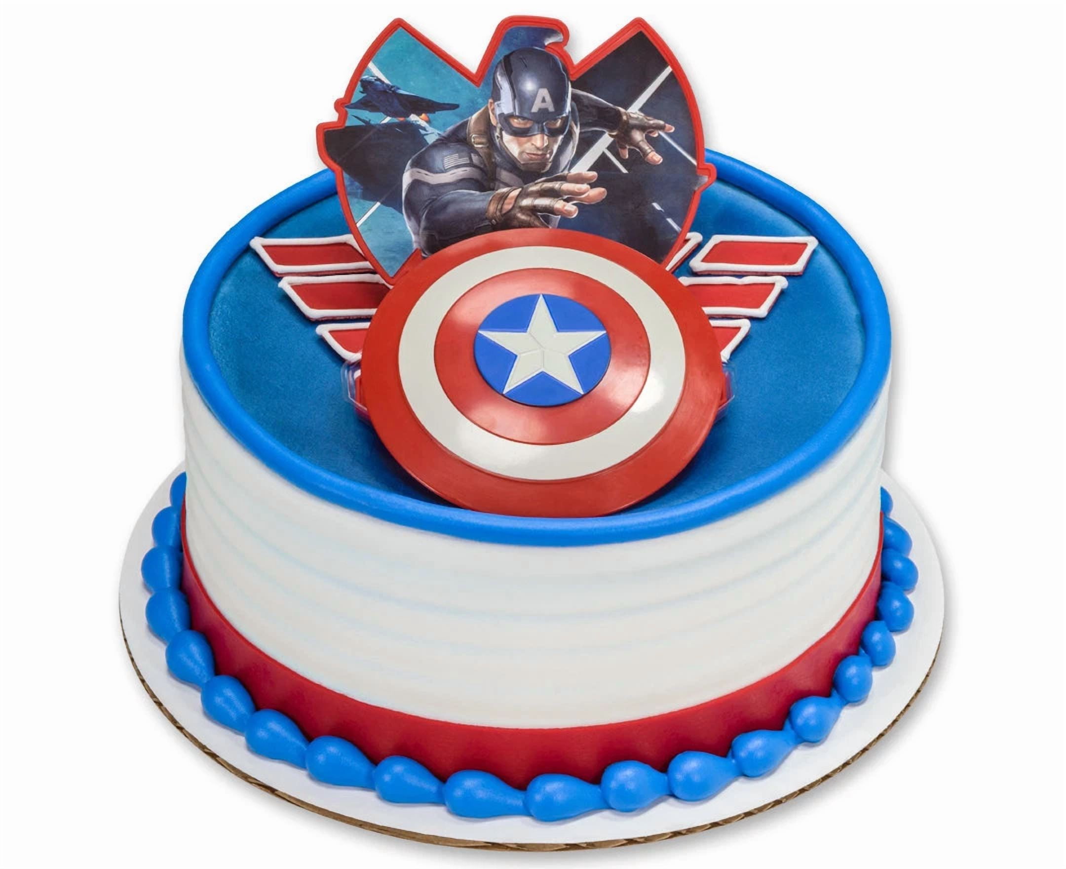 3D Cake Topper ~ Captain America The Winter Soldier W/Shield & Color ...