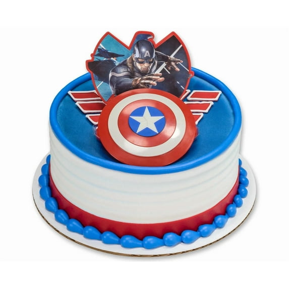 3D Cake Topper ~ Captain America The Winter Soldier W/Shield & Color ...