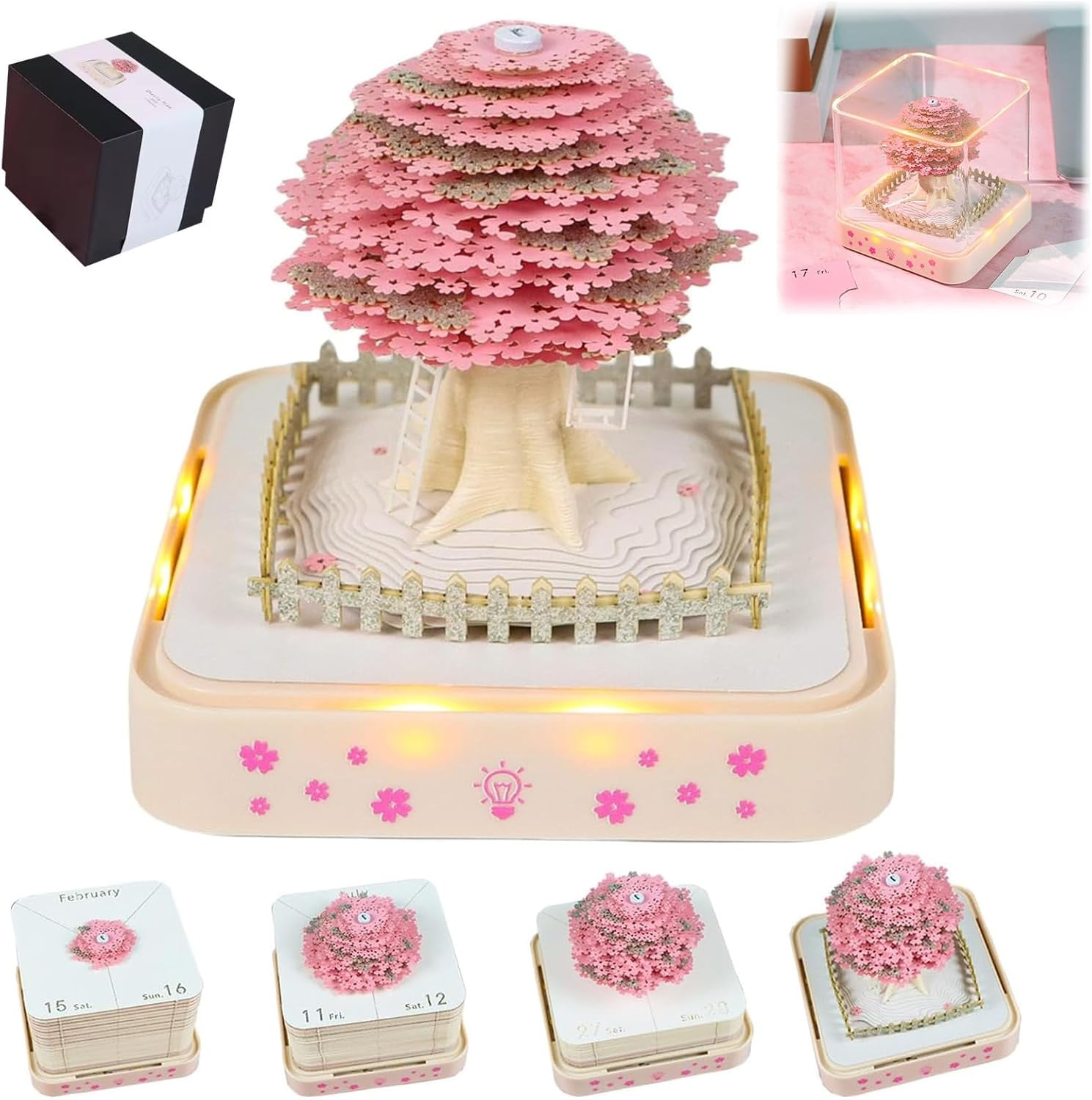 3D Calendar 2026, Desk Time Piece Calendar 2026,Tear-Away 3D Paper Art ...
