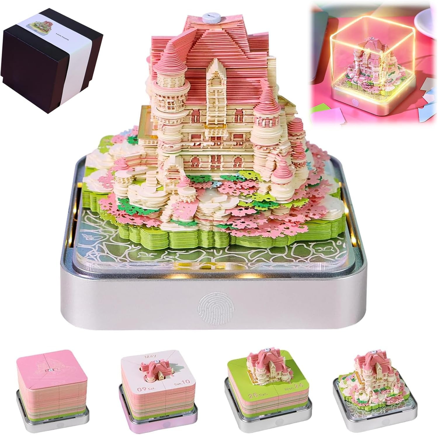3D Calendar 2026, Desk Time Piece Calendar 2026,Tear-Away 3D Paper Art ...