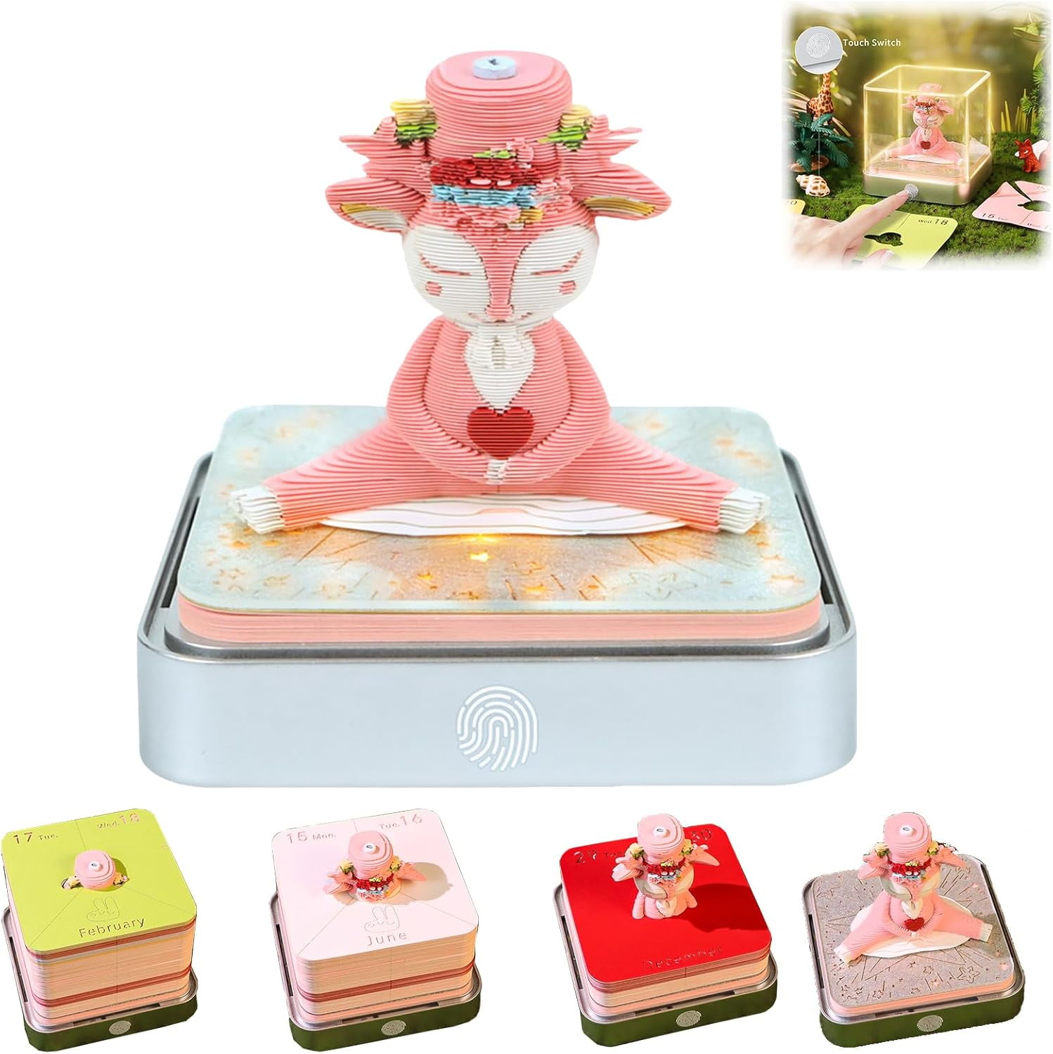 3D Calendar 2026, Desk Time Piece Calendar 2026,Tear-Away 3D Paper Art ...