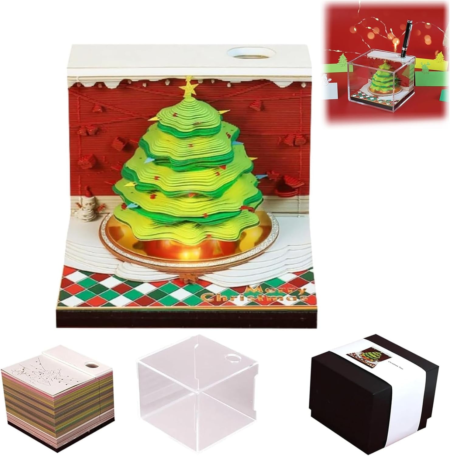 3D Calendar 2026, Desk Time Piece Calendar 2026,Tear-Away 3D Paper Art ...