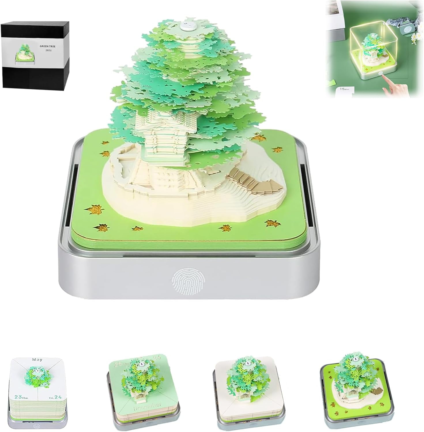 3D Calendar 2026, Desk Time Piece Calendar 2026,Tear-Away 3D Paper Art ...