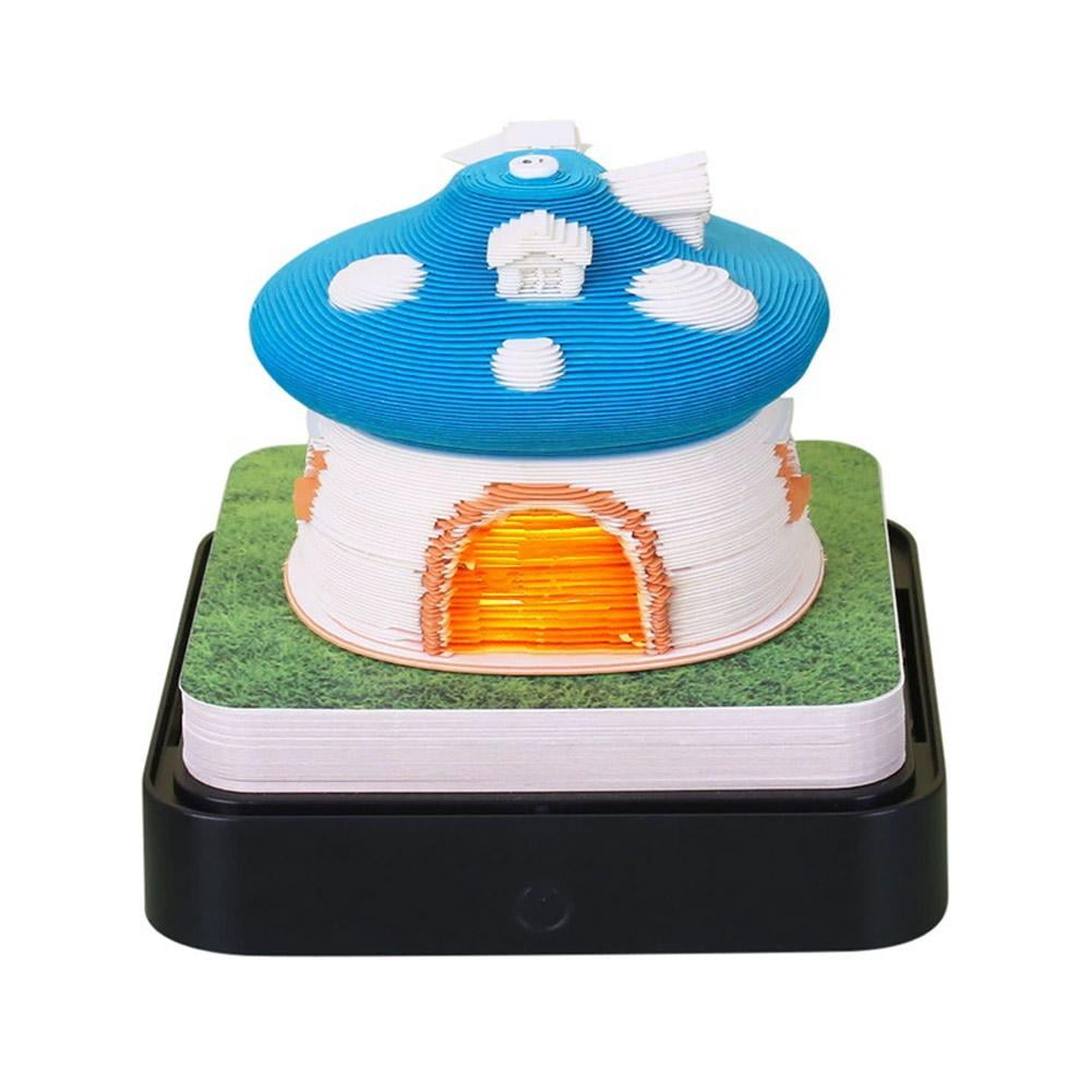 3D Calendar 2026 Mushroom 3D Notepad Memo Pad Note Paper 3D Sticky Gift ...