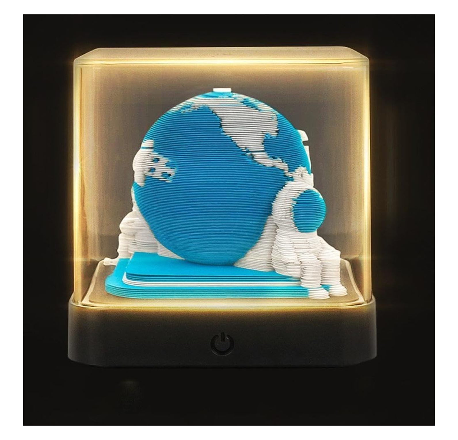 3D Calendar,Time Piece Calendar, 2024 Desk Calendar With LED Lights, 3D ...