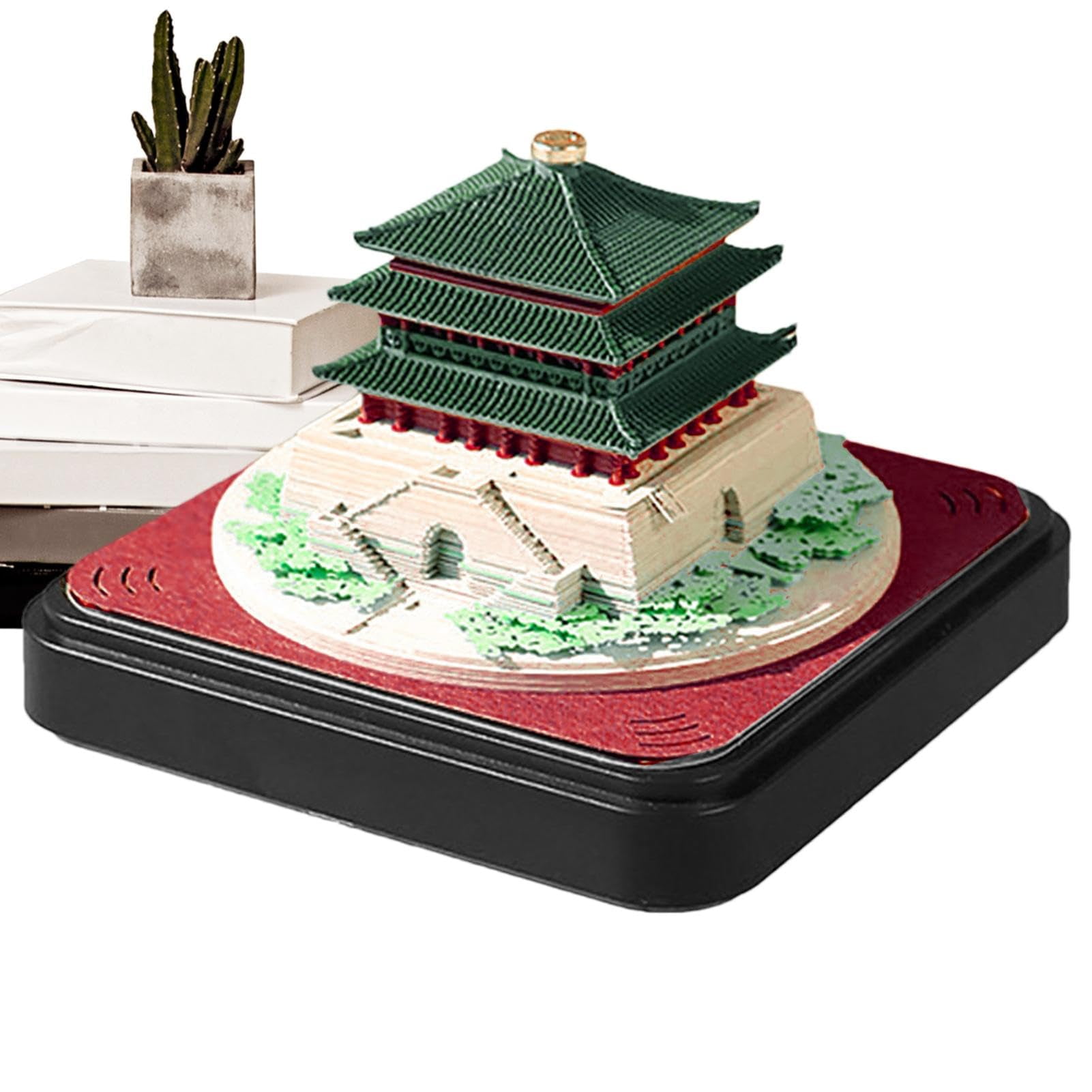 3D Calendar, Timepiece Calendar, Decorative Paper Carving Notepad Desk ...