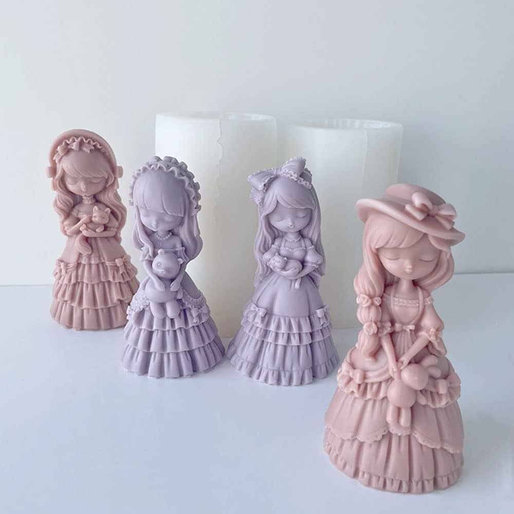 3D Candle Silicone Mold Epoxy Mold Soap Mold Fondant Chocolate Mold ...