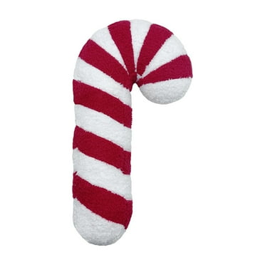 Sherpa Candy Cane 9.5" x 13.5" Decorative Pillow, by Holiday Time ...