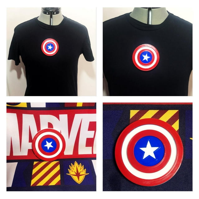 3D Captain America Inspired Custom Magnetic Chest Piece Avengers Super ...