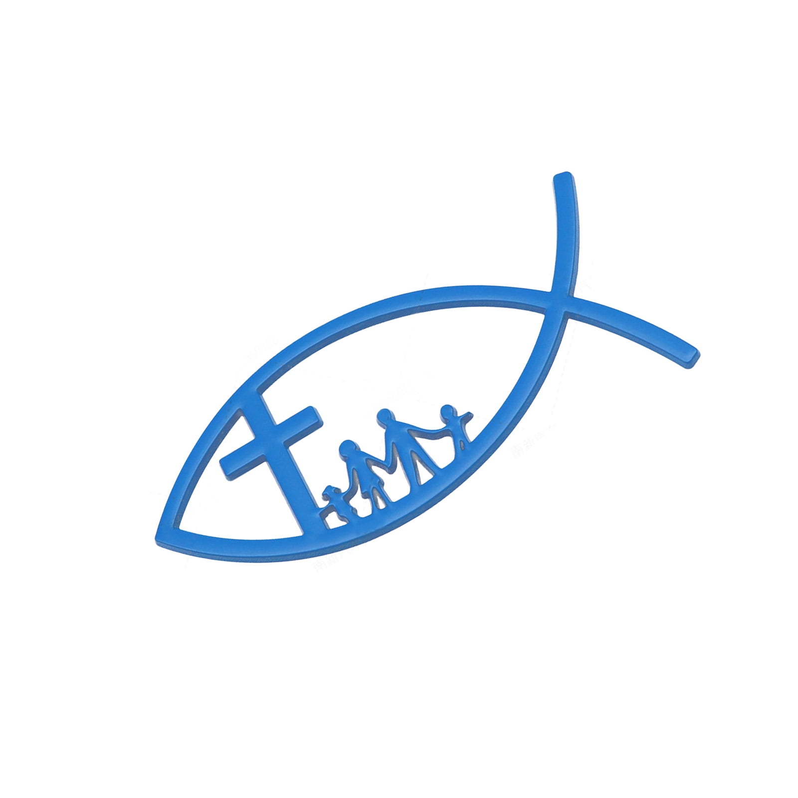 3D Car Fish Decal Sticker Automotive Fish Badge Christian Fish Emblems ...