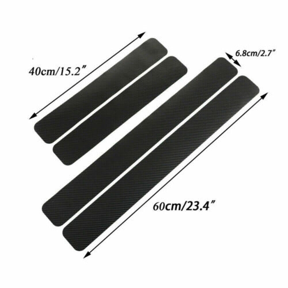3D Carbon Fiber Vinyl Scuff Plate Door Sill Guard DIY Sticker Decals ...