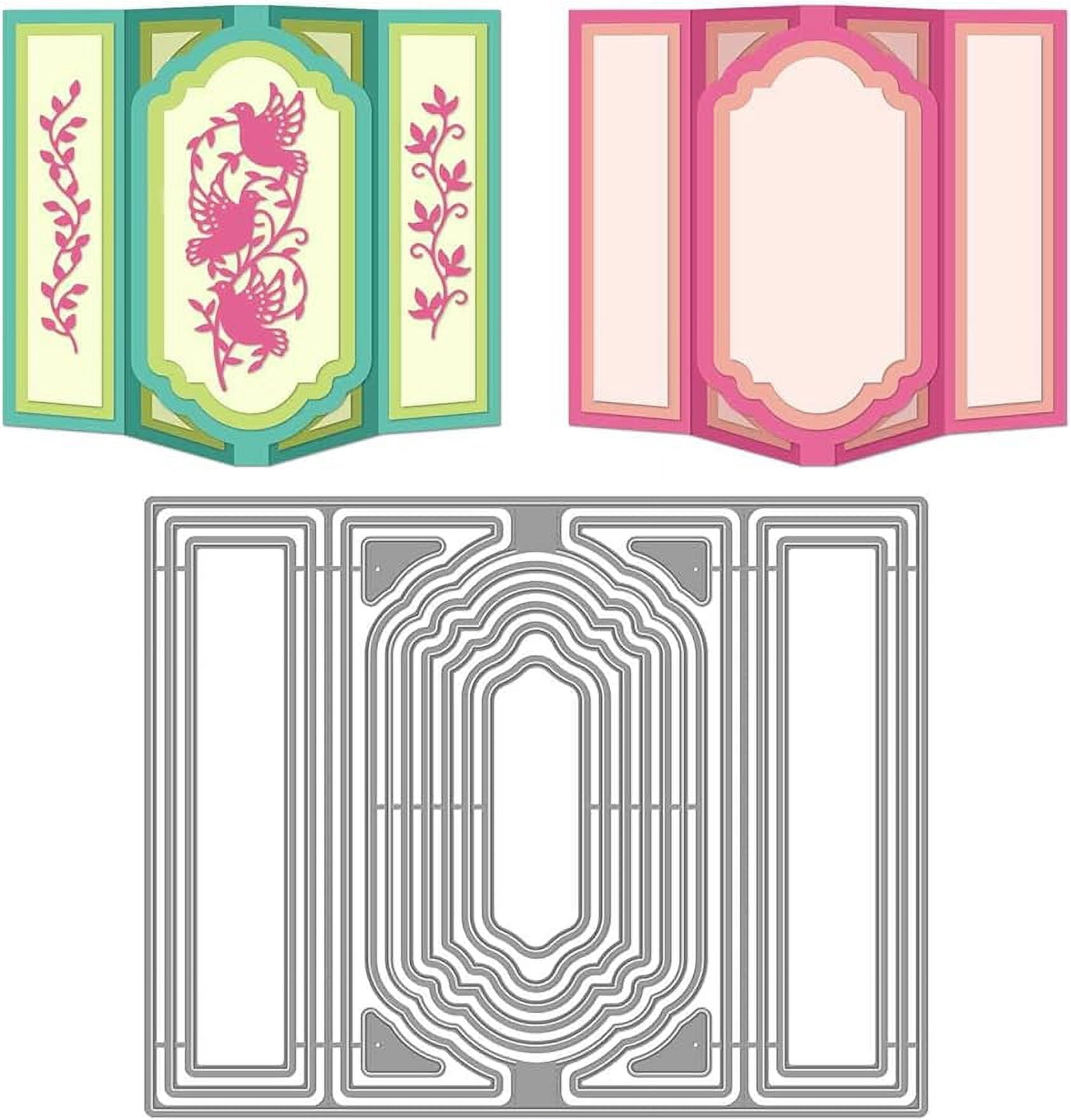 3D Card Shape Cut Dies Irregular Rectangle Background Cutting Die ...