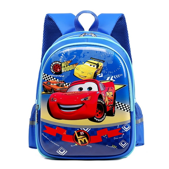 3D Cars Backpack, Lightning McQueen Bookbag Outdoor Double Shoulder Bag ...