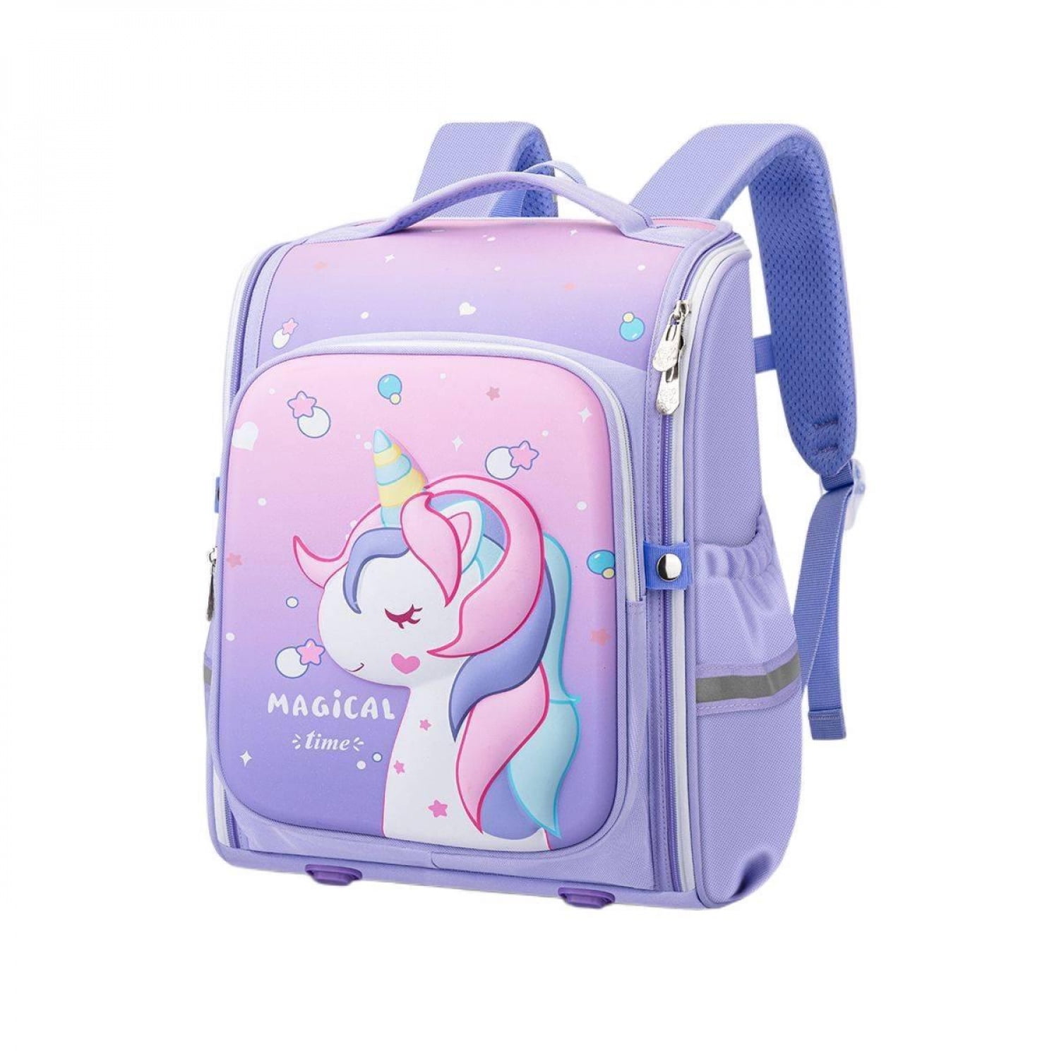 3D Cartoon Backpack - Water-Resistant PU, Air Cushion Straps (Unicorn ...
