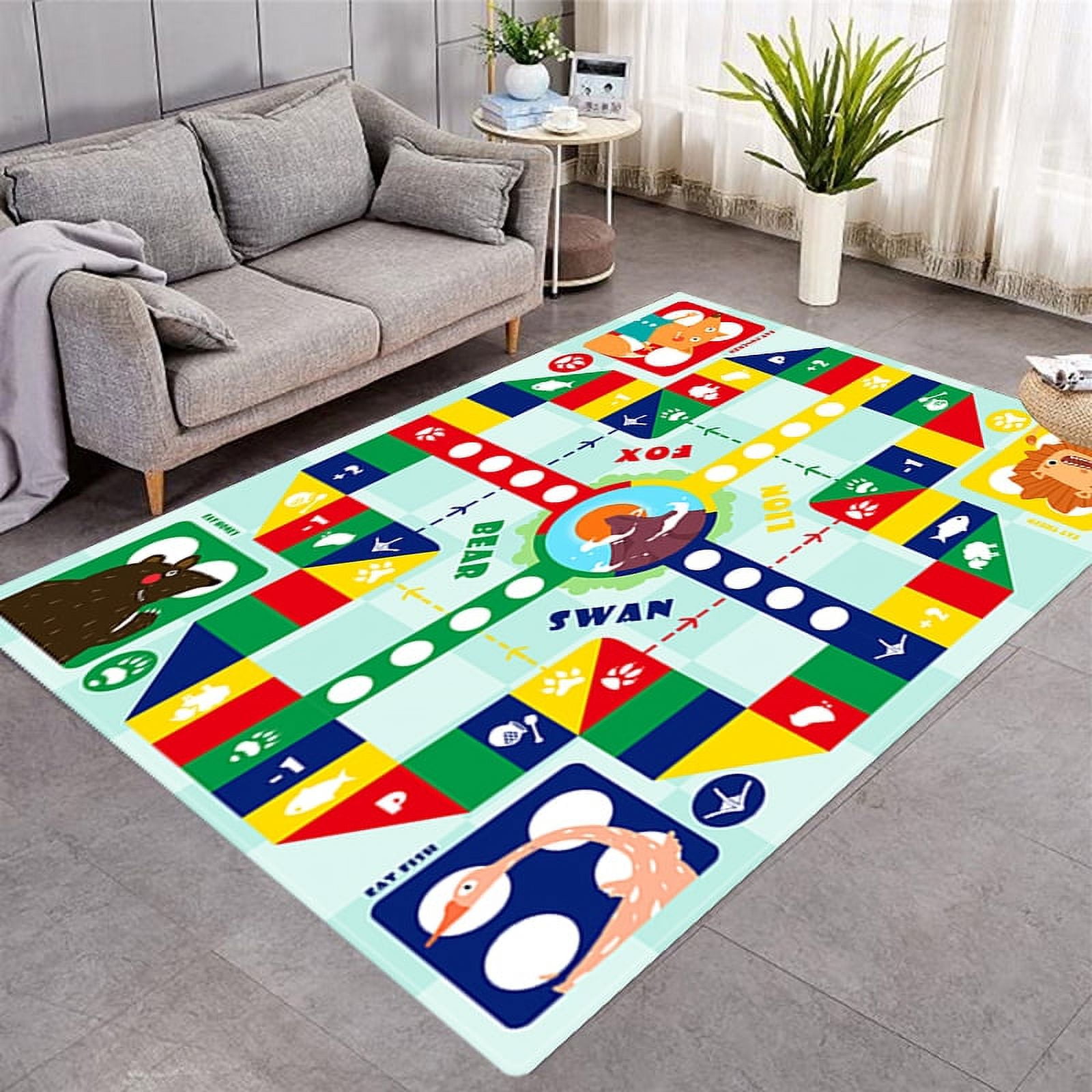 3D Cartoon Carpet for Kids Playing Mat Living Room Area Rug Children ...