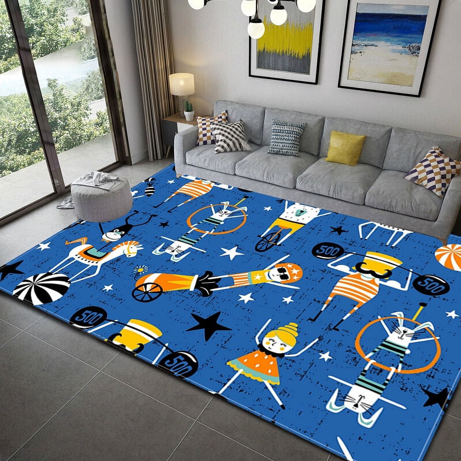 3D Cartoon Child Carpet Kids Room play Area Rugs Soft Girls Bedroom ...