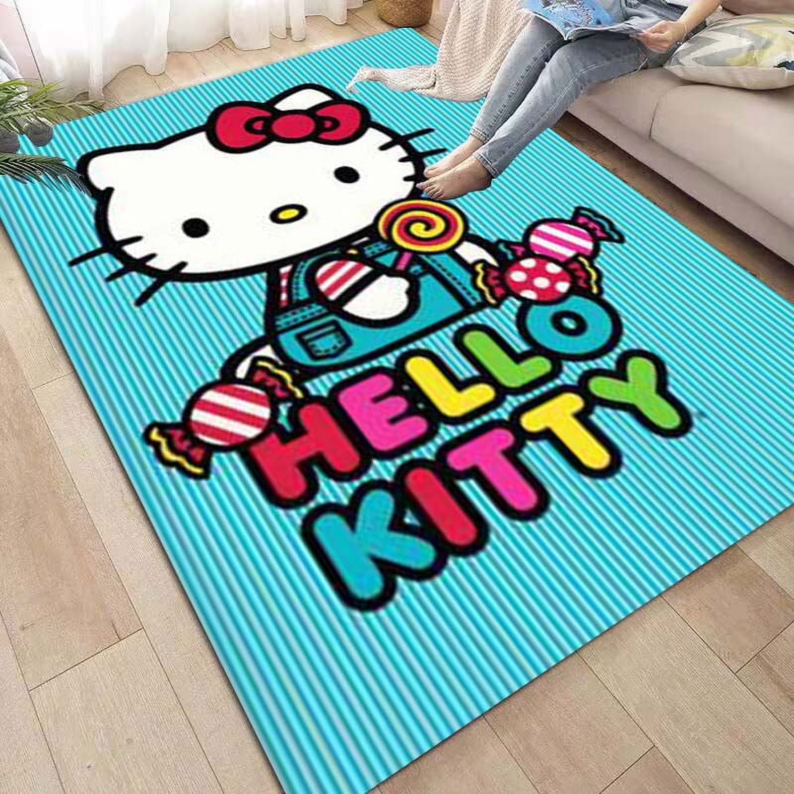 3D Cartoon Cute Hello Kitty Large -area Carpet Sanrio Home Living Room ...