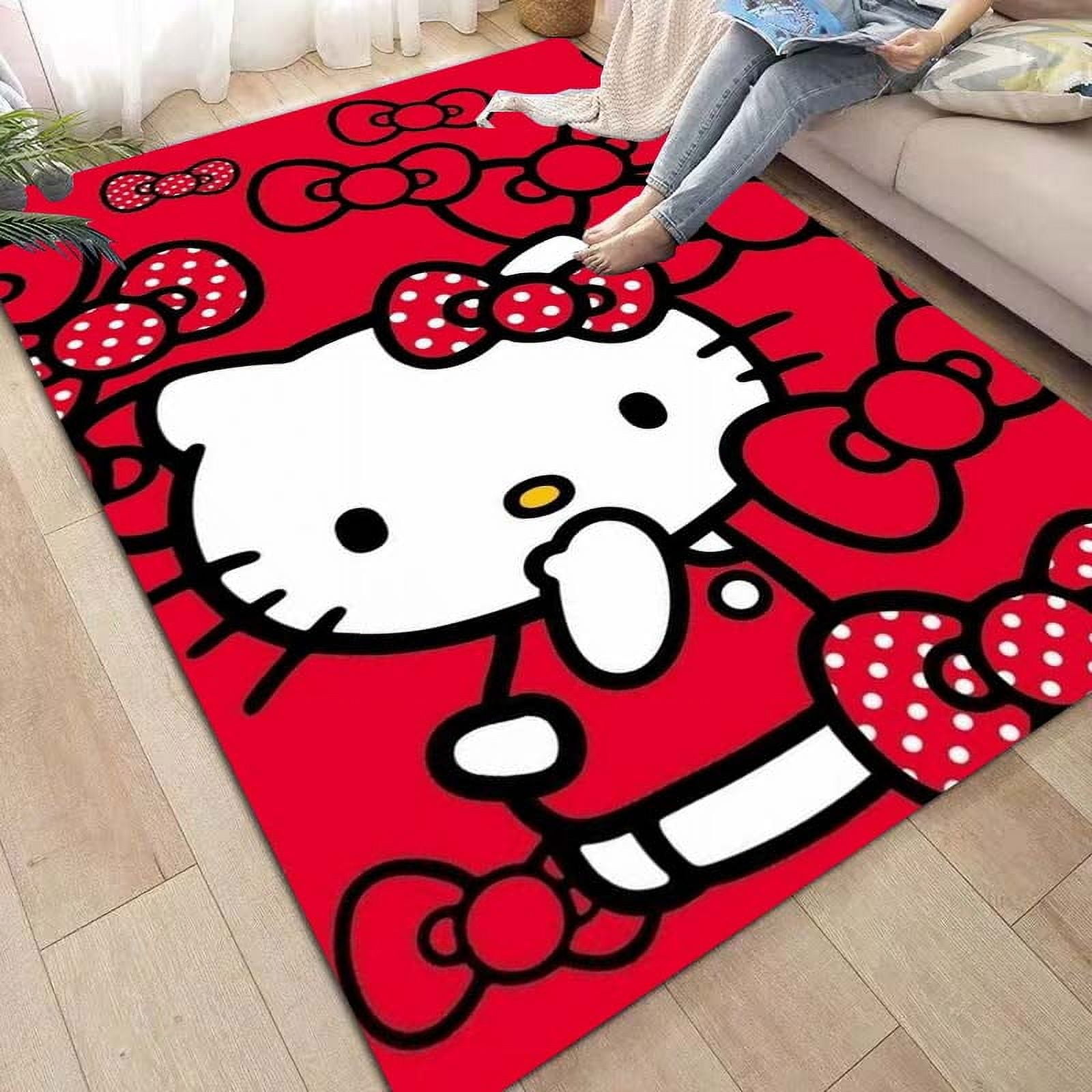 3D Cartoon Cute Hello Kitty Large -area Carpet Sanrio Home Living Room ...