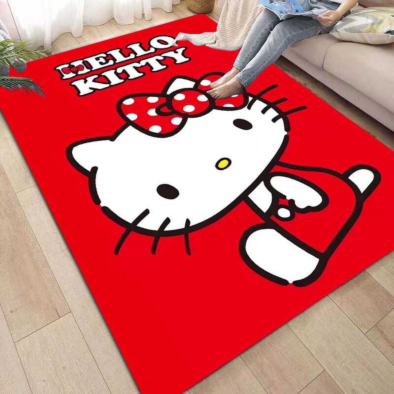 3D Cartoon Cute Hello Kitty Large -area Carpet Sanrio Home Living Room ...