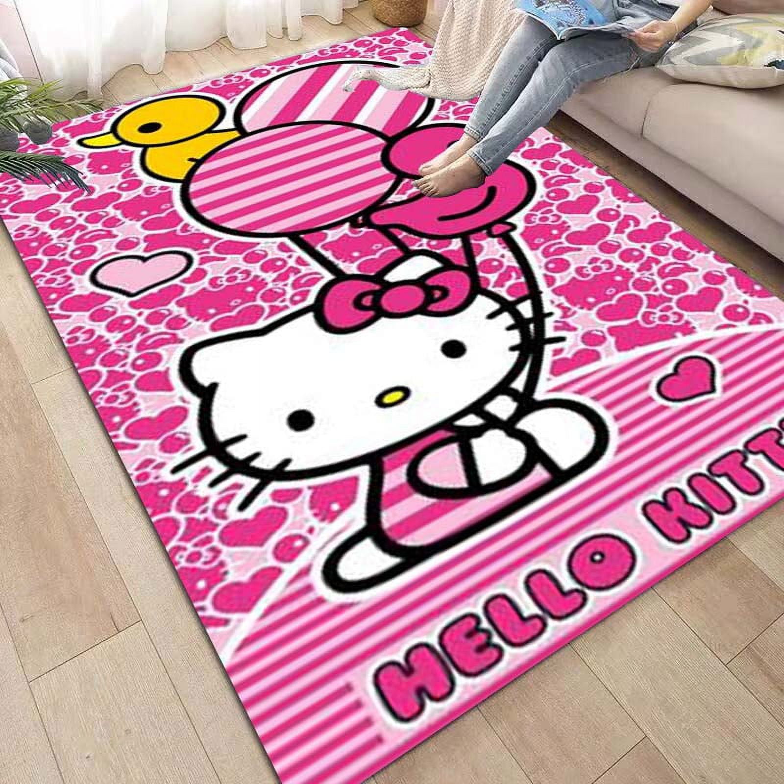 3D Cartoon Cute Hello Kitty Large -area Carpet Sanrio Home Living Room ...