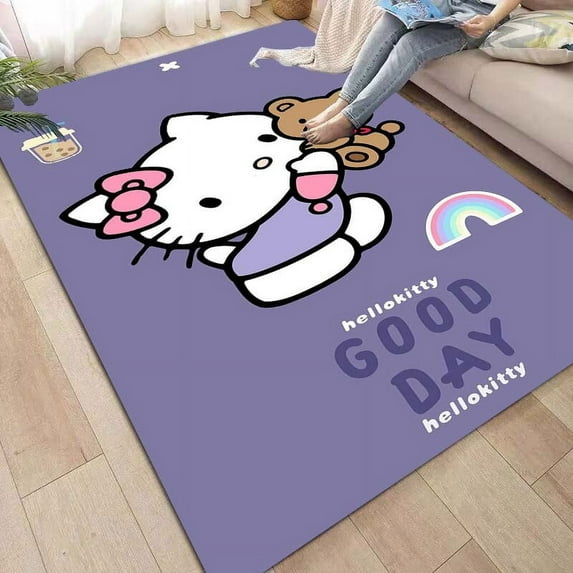 3D Cartoon Cute Hello Kitty Large -area Carpet Sanrio Home Living Room ...