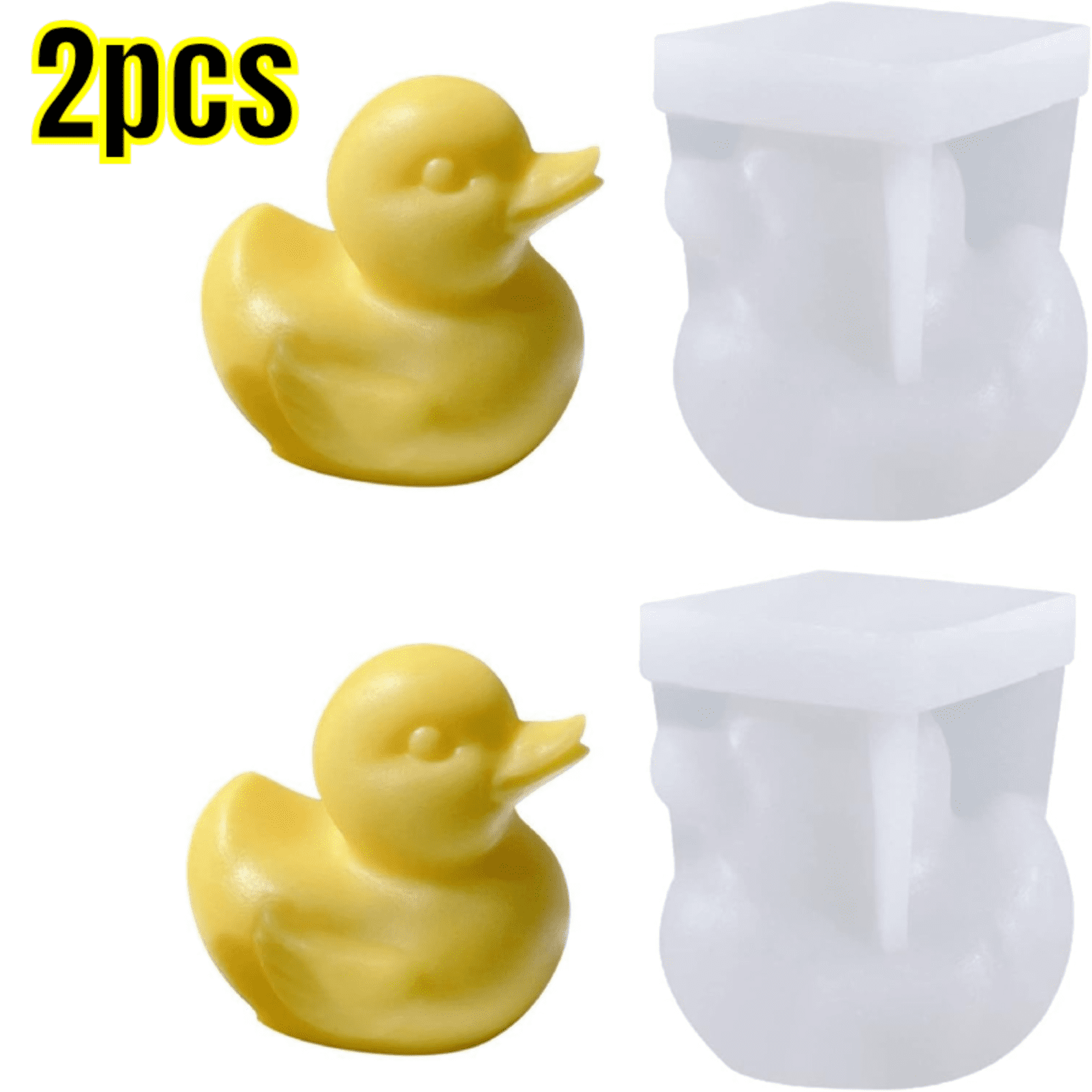 3D Cartoon Duck Epoxy Resin Mold Aromatherapy Plaster Silicone Mould ...
