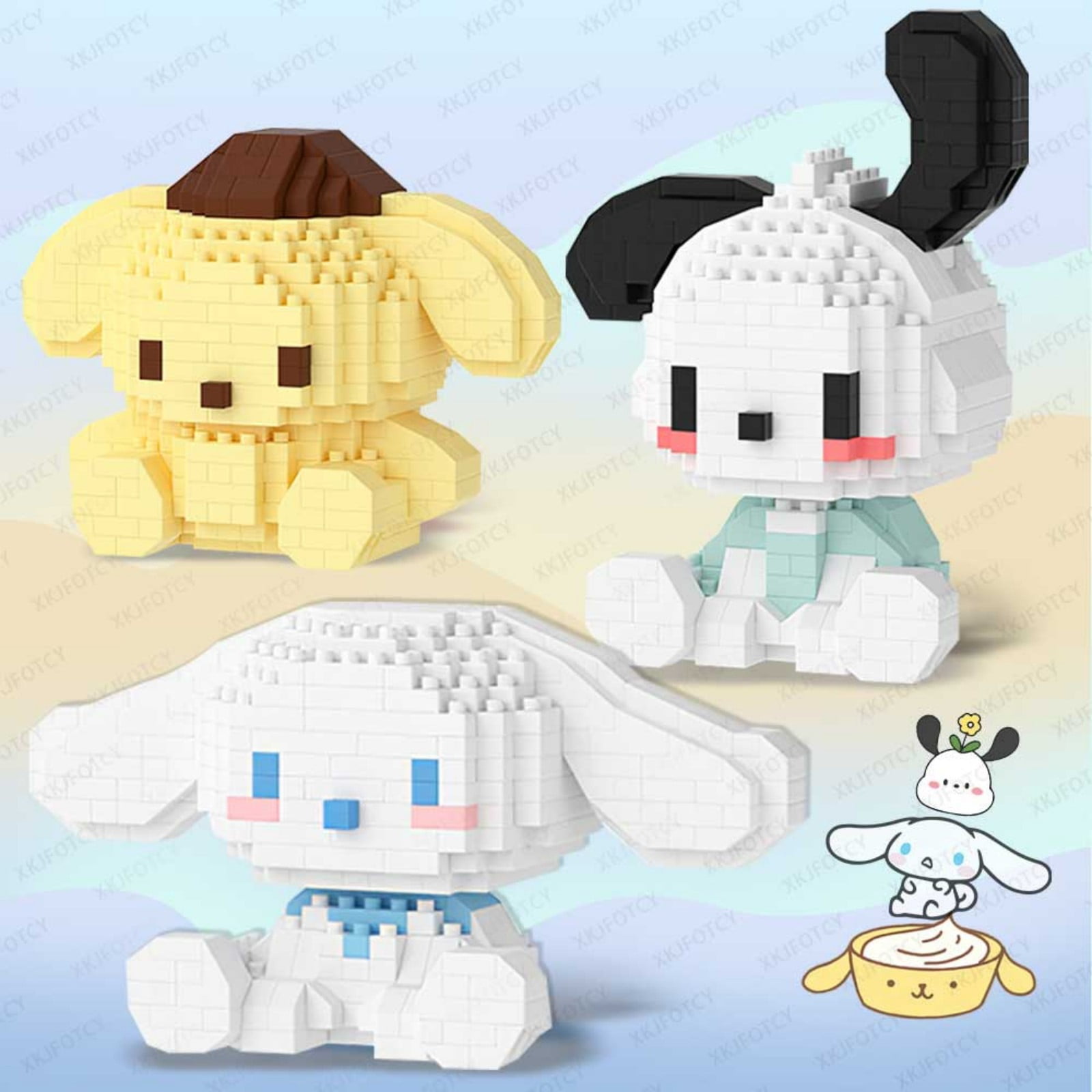 3D Cartoon Figures Building Toys Bricks Cute Model Building Kit, Kawaii ...