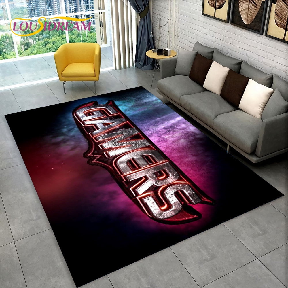 3D Cartoon Gamer Game Over Area Rug Carpet Rug for Living Room Bedroom ...