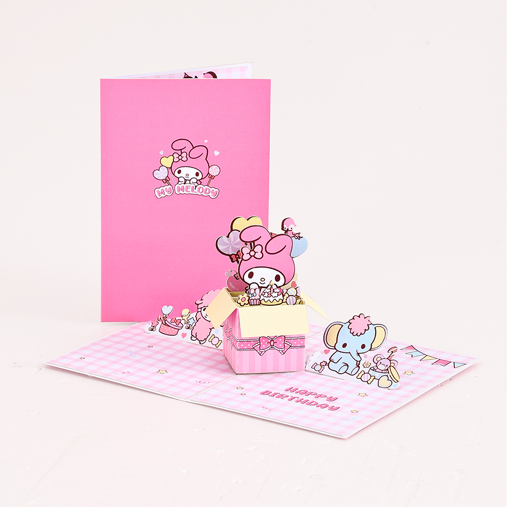 3D Cartoon Greeting Cards Birthday Card Sanrio Hello Kitty Melody ...