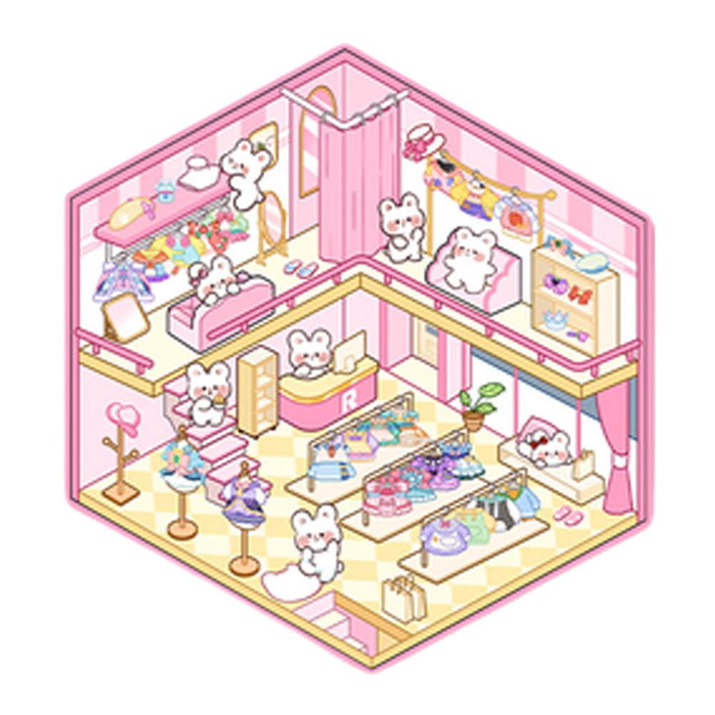 3D Cartoon Miniature Scene Landscape Stickers Visual Deca Kid Stacking ...