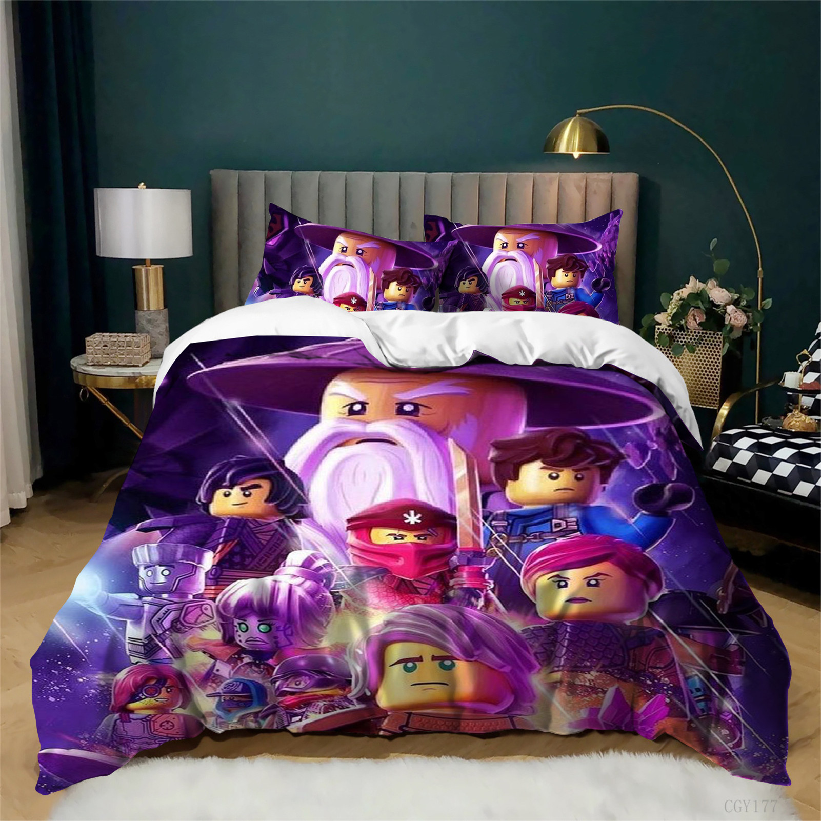 3D Cartoon Ninjago Bedding Set for Kids Teen Duvet Cover Sets with ...