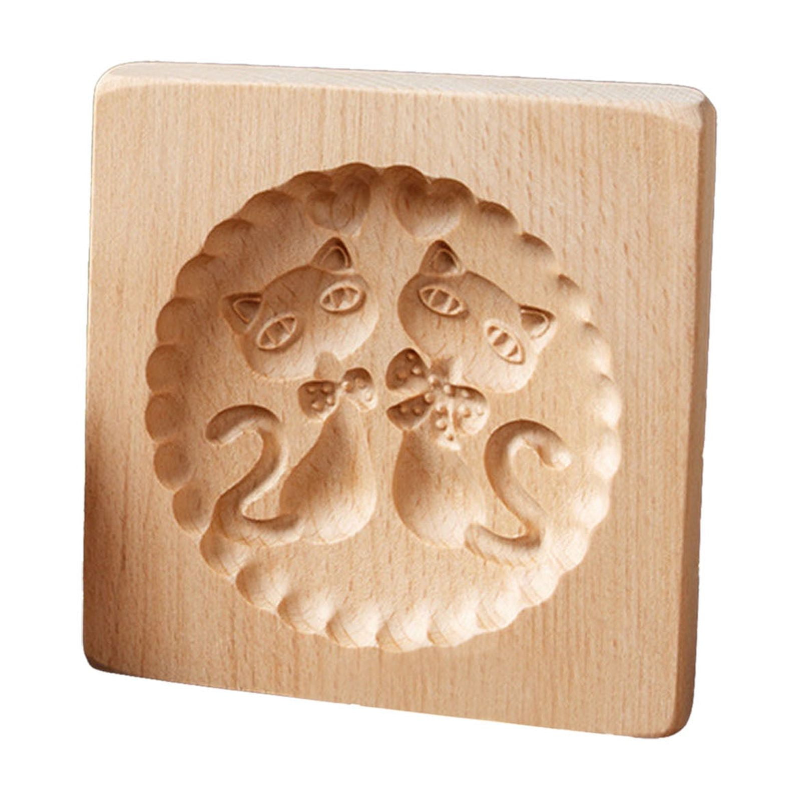 3D Carved Wooden Cookie Cutter Mould for Halloween Embossing, Craft ...