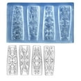 3D Carving Flower Nails Art Mold Silicone Template for Crafting Floral ...