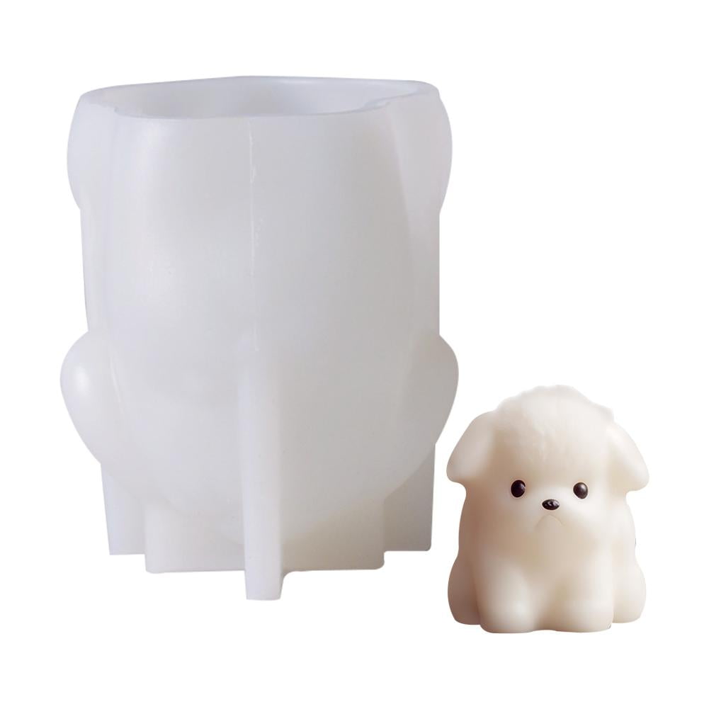 3D Cat Candle Mold Silicone DIY Mousse Cake Jelly Pudding Gel Silica ...