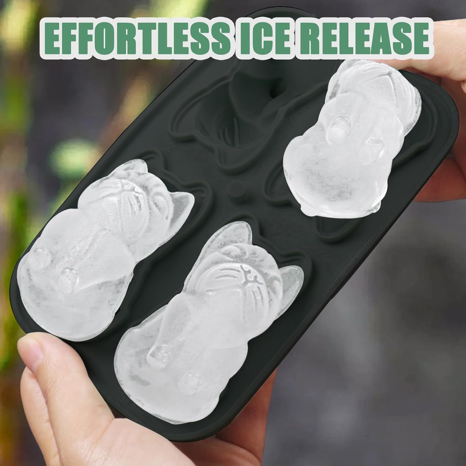 3D Cat Ice Cube Mold, Admaison Ice Cube Tray with Funnel with Funnel ...
