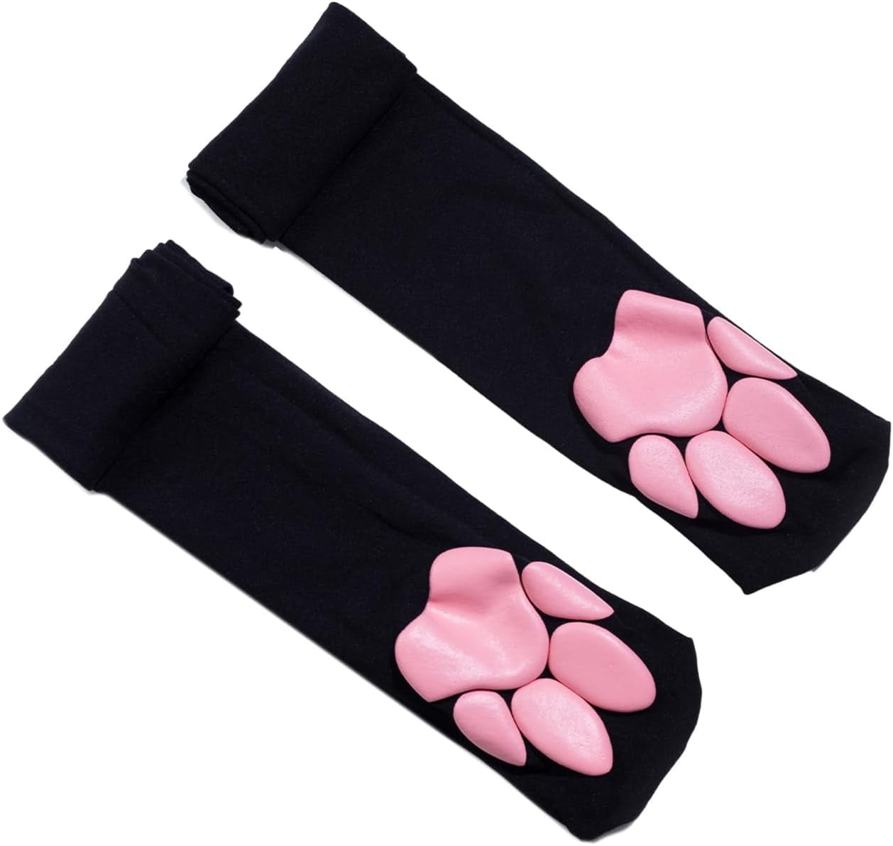 3D Cat Paw Pad Socks,Puffyed Pawpad Socks Thigh High Socks for Girls ...