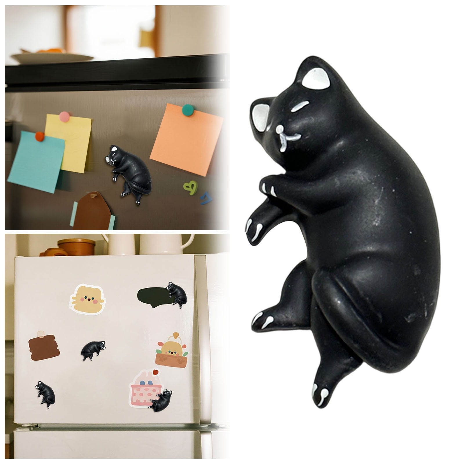 3D Cat Refrigerator Magnet for Kitchen Whiteboard, Cute Fridge Decor ...