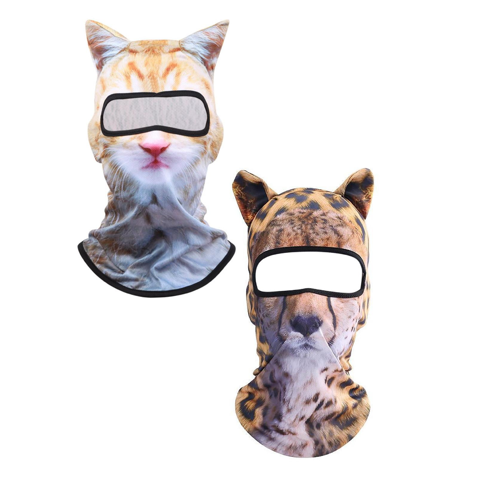 3D Cat Sheisty Balaclava Mask With Ears Animal Shiesty Mask For Outdoor ...