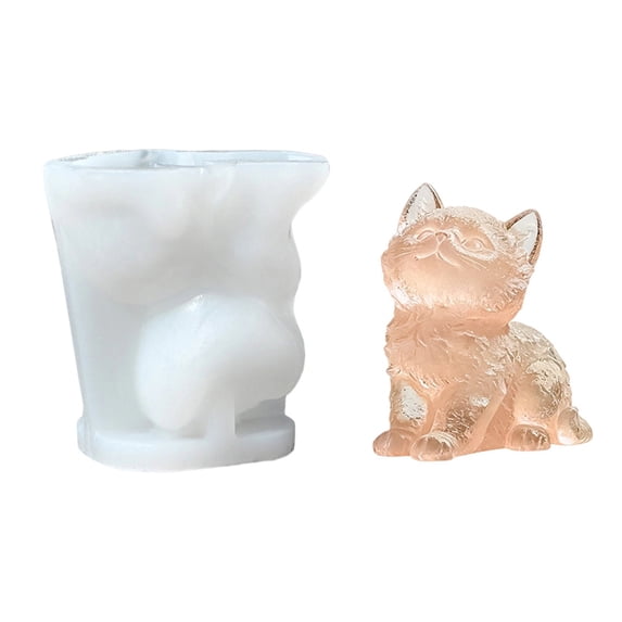 3D Cat Silicone Drink Ice Tray for and Beverages Making Cubes Animal ...